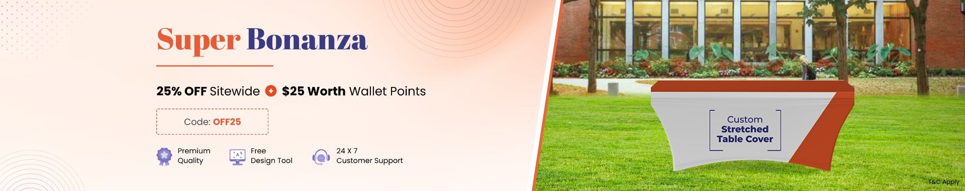 Shop for Custom Table Covers & Get 20% OFF | BannerBuzz AU