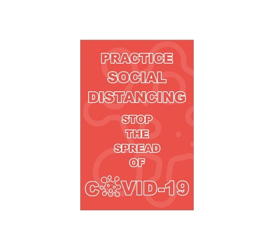 Practice Social Distancing Window Clings | Stop the Spread Signs