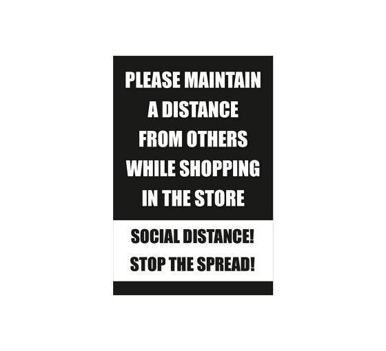 Please Maintain Distance Window Clings - 15% + Free shipping | BannerBuzz