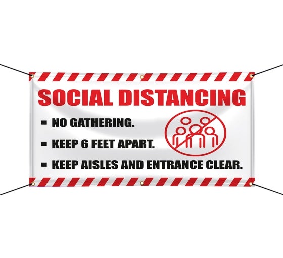 Shop Social Distancing Banners | BannerBuzz Australia