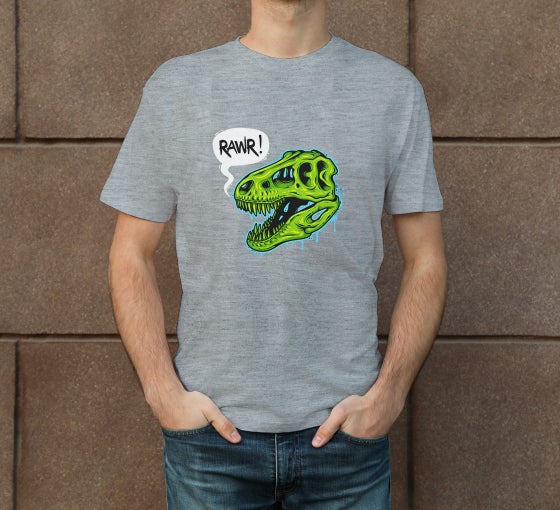 Order Custom Grey Printed T-Shirt with Crew Neck | Bannerbuzz AU