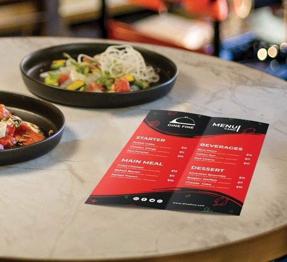 Design/Buy Folded Dine-in Menus for Your Restaurants | Bannerbuzz AU