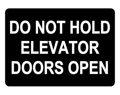 Elevator Doors Hazard Sign | Door Warning Signs for Elevators