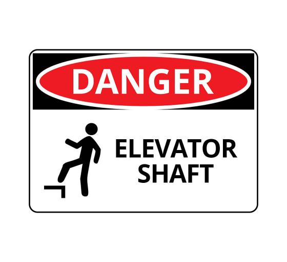 Elevator Shaft Sign | Custom Caution & Safety Signs | BannerBuzz