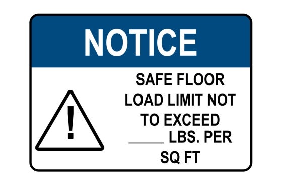 Floor Load Limit Sign | Signs for Safety in the Workplace