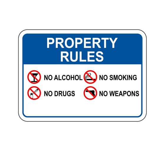 Property Rules Sign | Property Signs Online | BannerBuzz