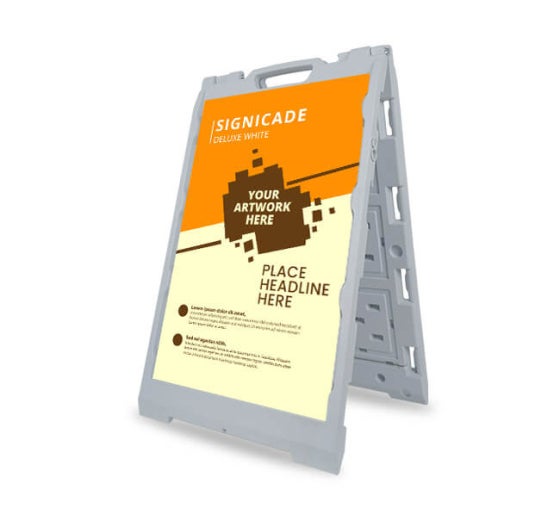 Deluxe White Signicade for Outdoor & Indoor - BannerBuzz
