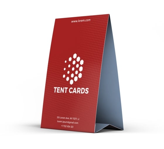 Custom Table Tent Card Printing | Tent Place Cards | BannerBuzz
