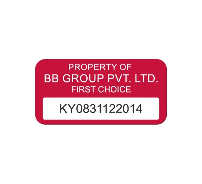 Sturdy Plastic Asset Labels - Economy | Printed Plastic Asset Labels ...