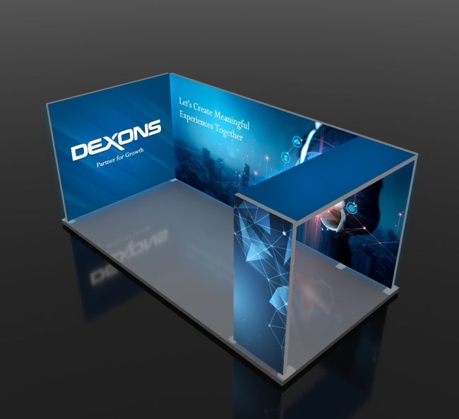 Sturdy 20ft Backlit Trade Show Display - Design 1 | Printed 20ft ...