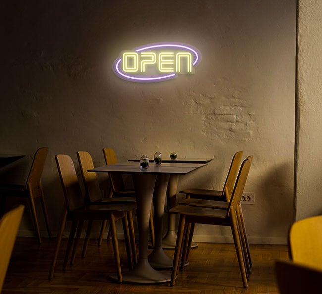 Sturdy Open Neon Sign | Printed Open Neon Sign - Bannerbuzz.com.au